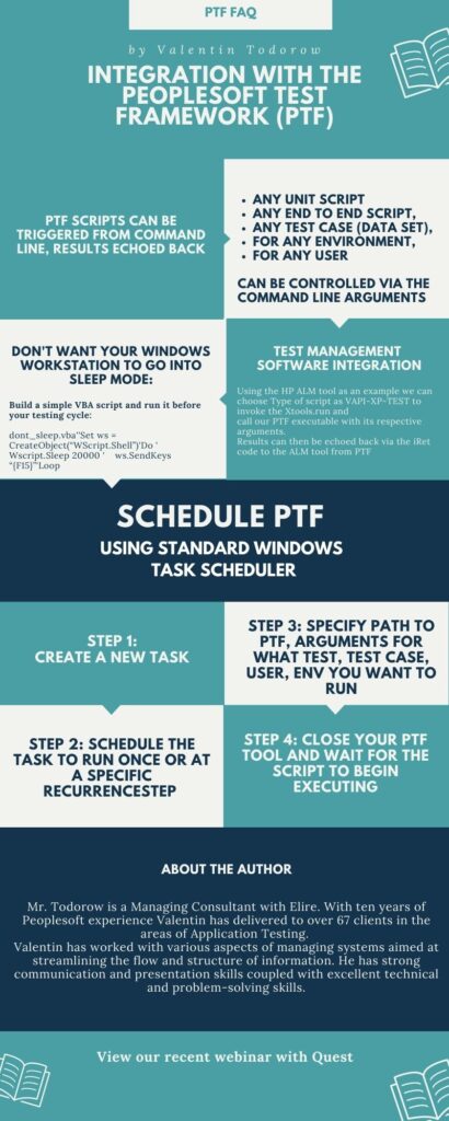 Peoplesoft Test Framework Expanded — Elire Consulting